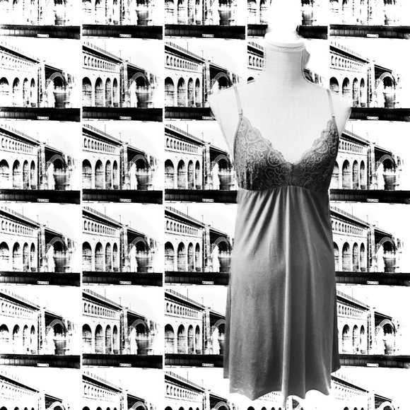 Commando | Dresses | Commando M Charcoal Grey Butter Lace Cami Chemise ...